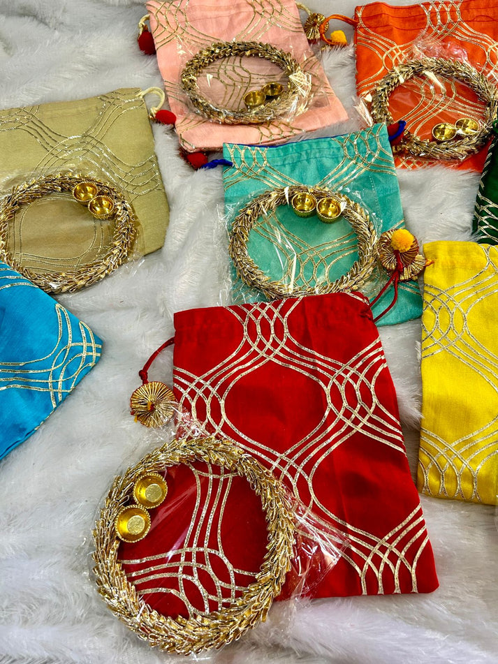 Gota Potli with Tilak plate – Swastik Hampers